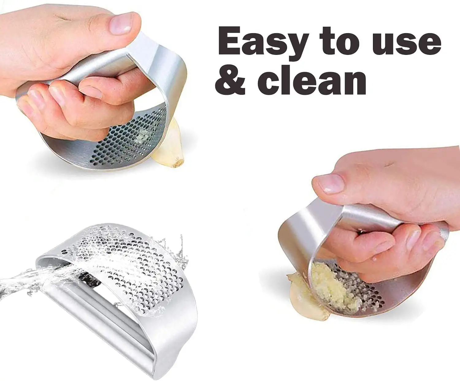 Garlic Press Rocker Stainless Steel - uuhom