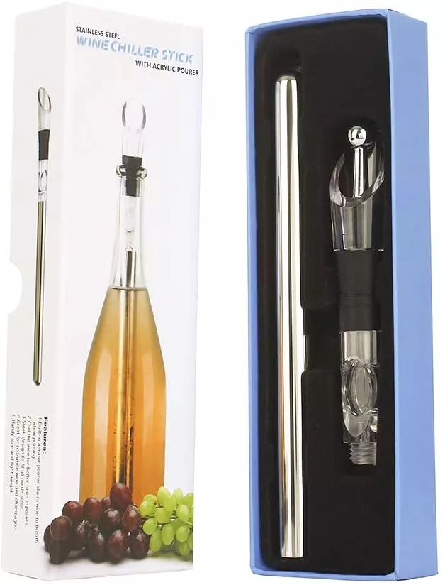 Wine Bottle Chiller Rod-Stainless Steel Acrylic Beverage Chilling ...